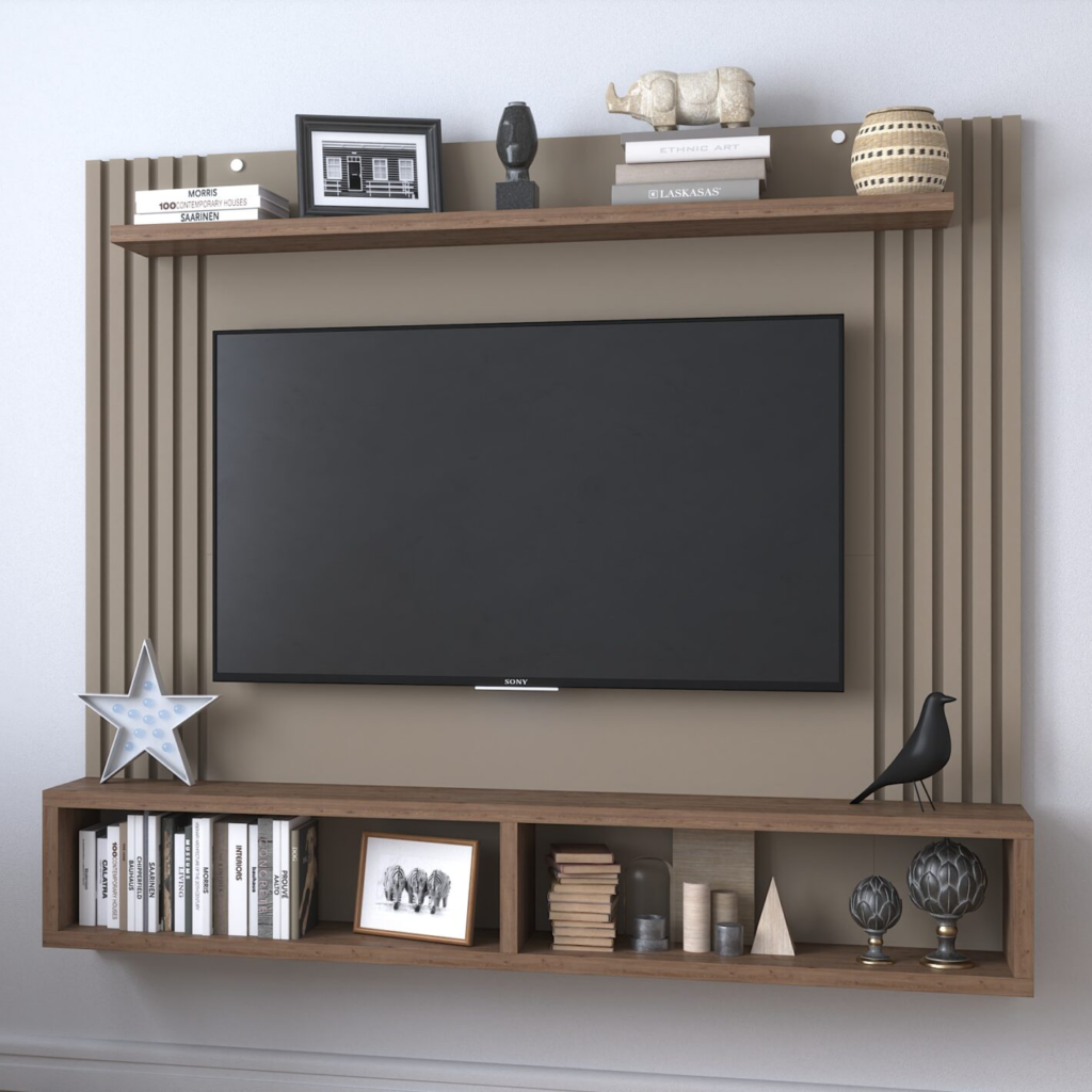 PANEL VARILLADO HASTA 60'' CON 2 NICHOS Y ESTANTE - Acasa Tienda