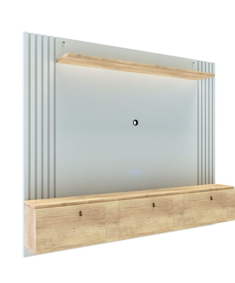 PANEL VARILLADO HASTA 65'' CON 3 PUERTAS BASCULANTES - Acasa Tienda