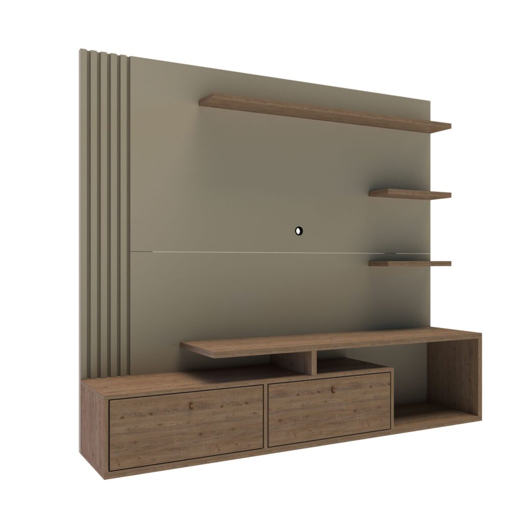 PANEL VARILLADO HASTA 50'' CON 2 PUERTAS BASCULANTES 4 ESTANTES - Acasa ...