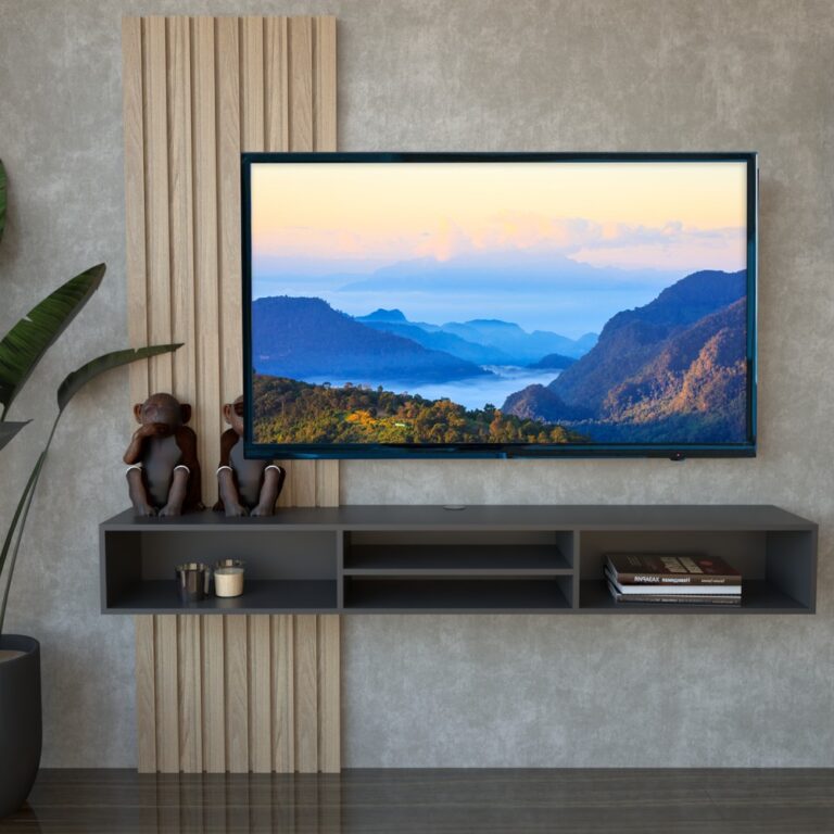 RACK FLOTANTE DE TV CON VARILLADO - Acasa Tienda