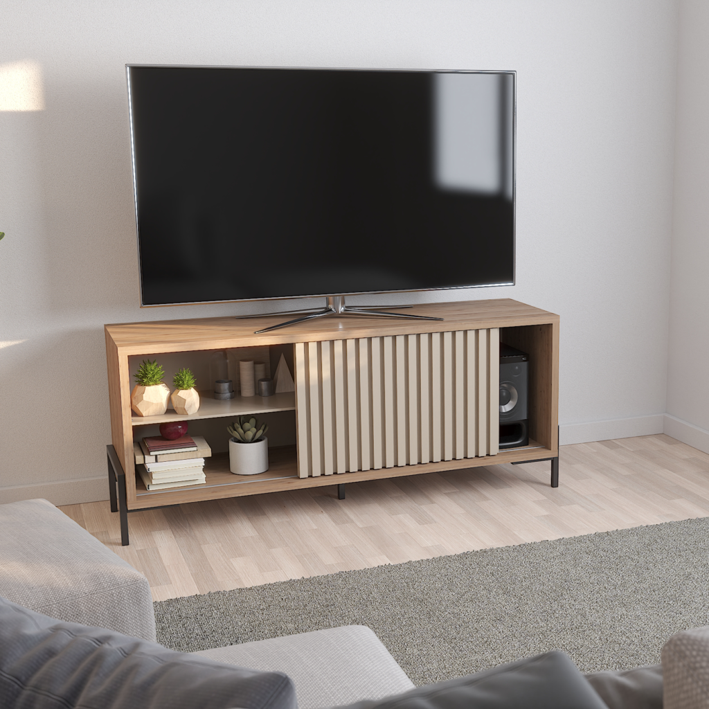 RACK VARILLADO 1 PUERTA Y UN ESTANTE - Acasa Tienda